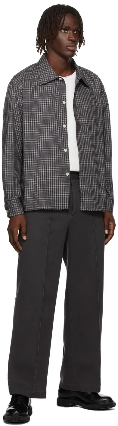 Mfpen Frame Check Shirt In Black Tartan Check - 40% Off | Editorialist